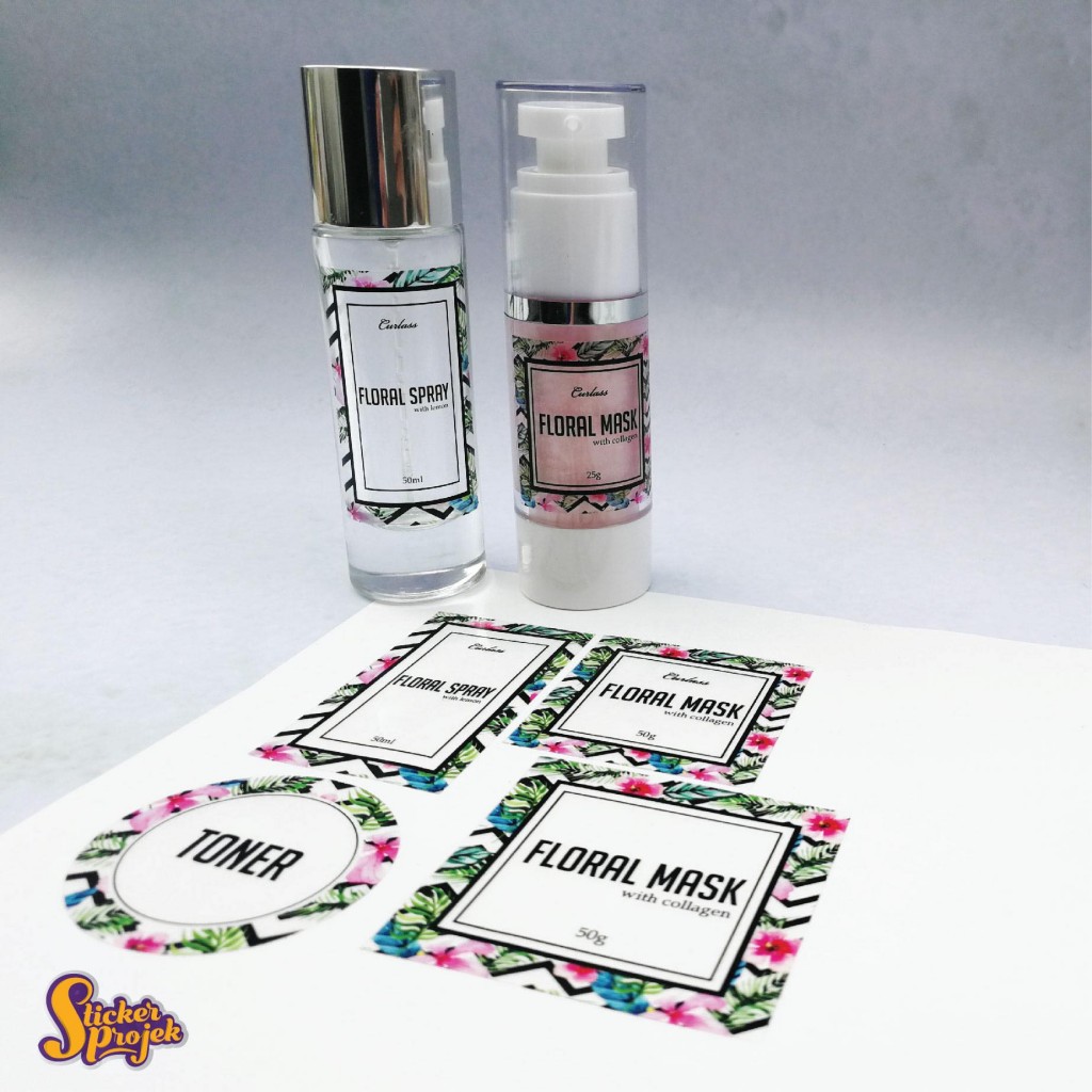 sticker transparent-sticker shah alam-sticker kosmetik - Flexisprint